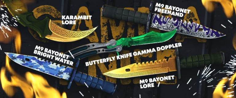 Gamma Knife CS2 Skins In Exclusive Gamma Doppler Case