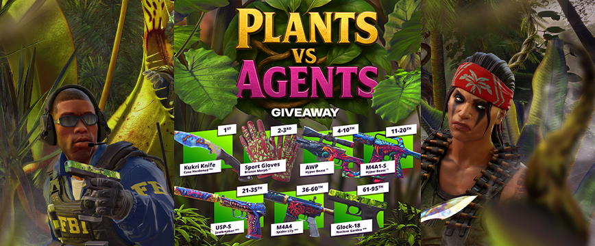 Hellcase Plants vs Agents Giveaway – Get Free Skins Worth $1500!