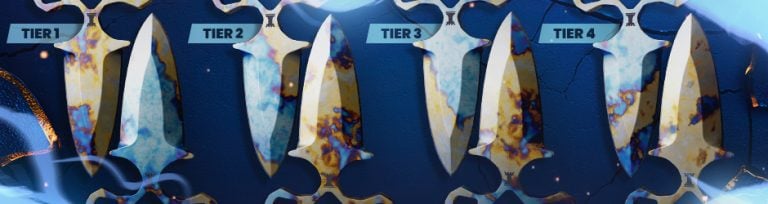 Shadow Daggers Blue Gem Patterns | Case Hardened Guide