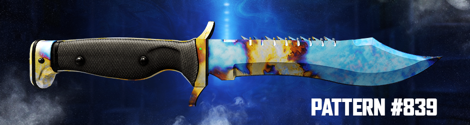 Bowie Knife Case Hardened Blue Gem Patterns & Prices