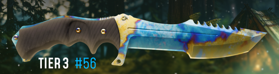 Case Hardened Huntsman Knife Blue Gem Patterns, Price & Rarity in CS2