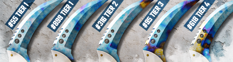 Talon Knife Blue Gem Patterns Guide | Case Hardened CS2 Skins Explained