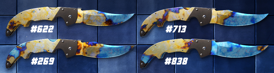 CS2 Falchion Knife Case Hardened: Blue Gem Patterns & Prices
