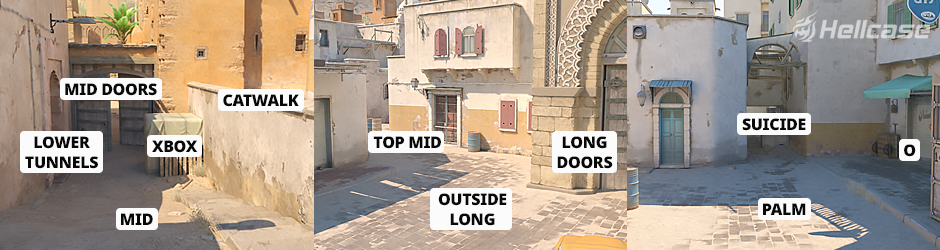 Dust 2 Callouts CS2 Guide – All Map Positions (A Site, B Site & Mid)